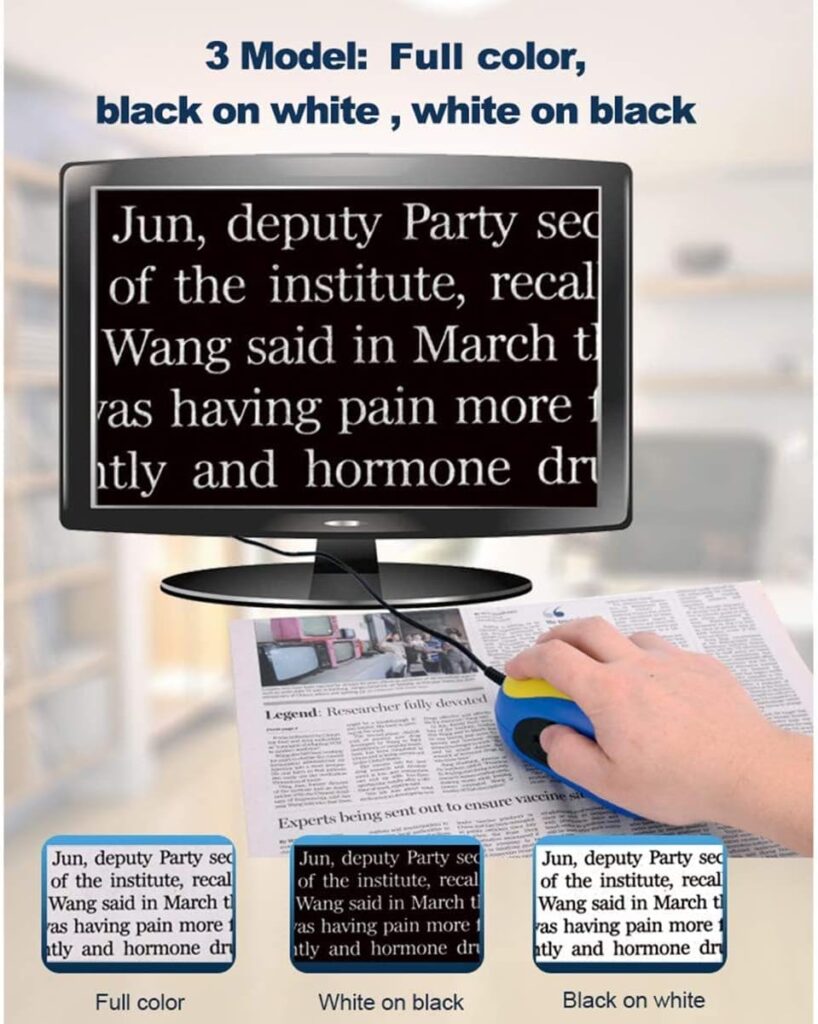 Lupa Digital portable tipo mouse amplificador de textos con conexión a ...