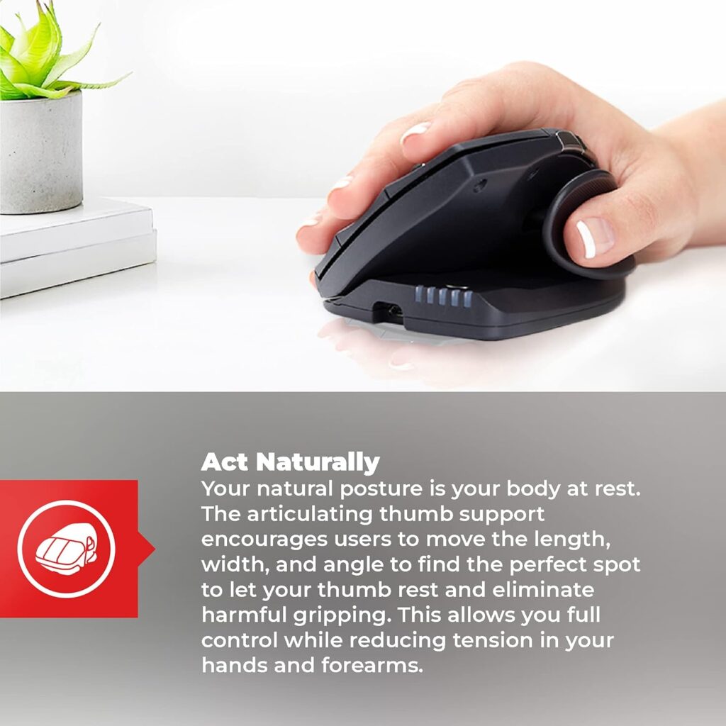 Mouse ergonómico ajustable Contour Design Unimouse Tunel del carpo ...